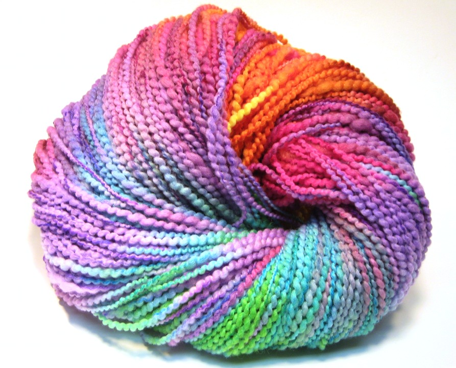 Chunky Two Ply Rainbow Yarn In Handpainted Thick And Thin Merino Wool ...
